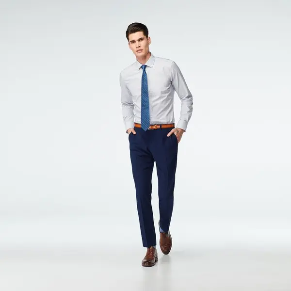 INDOCHINO Stapleford Seersucker Pants - Navy
