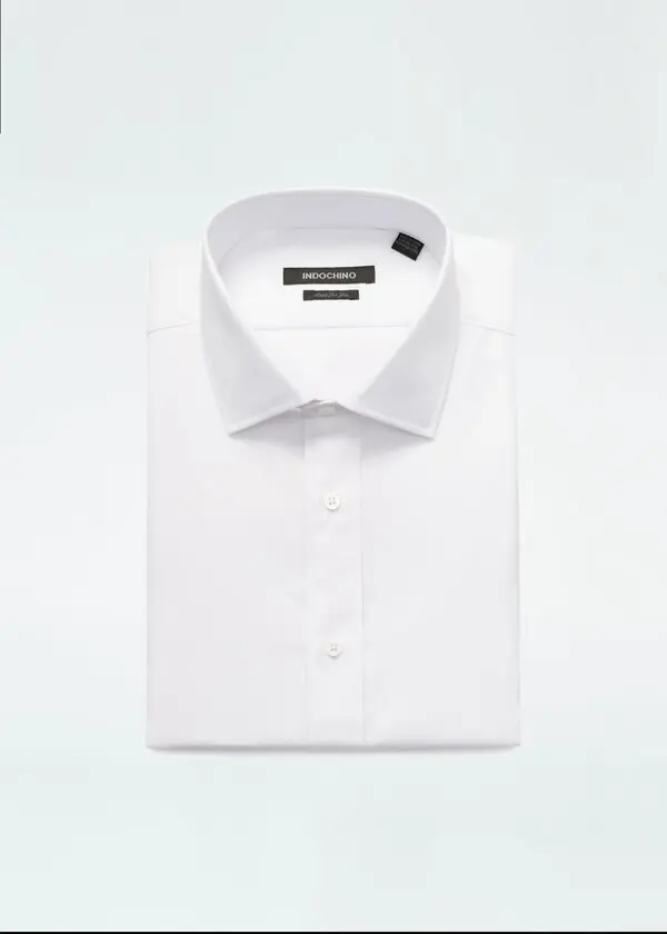 INDOCHINO Halesworth Basketweave Shirt - White