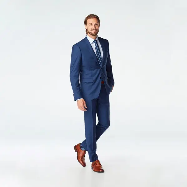 INDOCHINO Harrogate Glen Check Navy Blazer