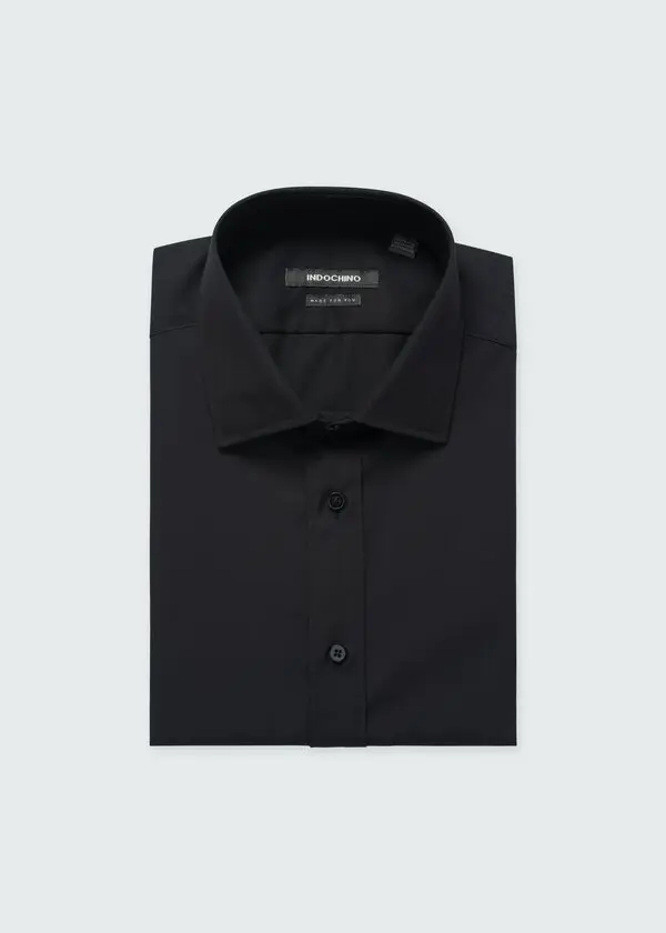 INDOCHINO Helston Anti-wrinkle Shirt - Black