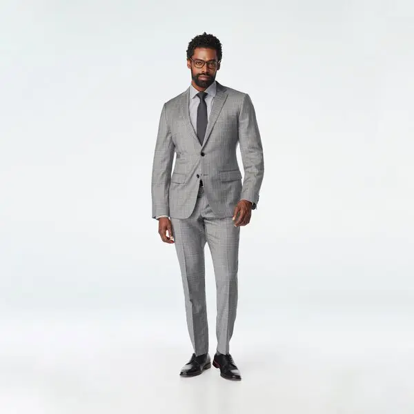 INDOCHINO Harrogate Glen Check Suit - Gray