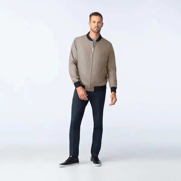INDOCHINO Hayward Flannel Light Bomber Jacket - Brown