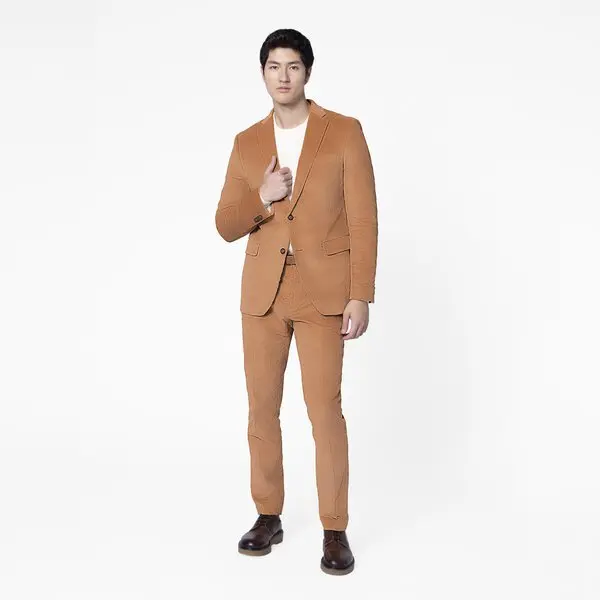 INDOCHINO Greenwich Wide Corduroy Tobacco Blazer - Camel