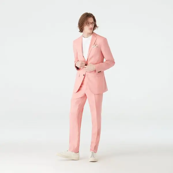 INDOCHINO Knotting Birdseye Peach Blazer