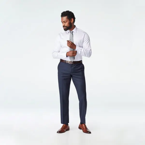 INDOCHINO Highbridge Nailhead Navy Pants - Blue