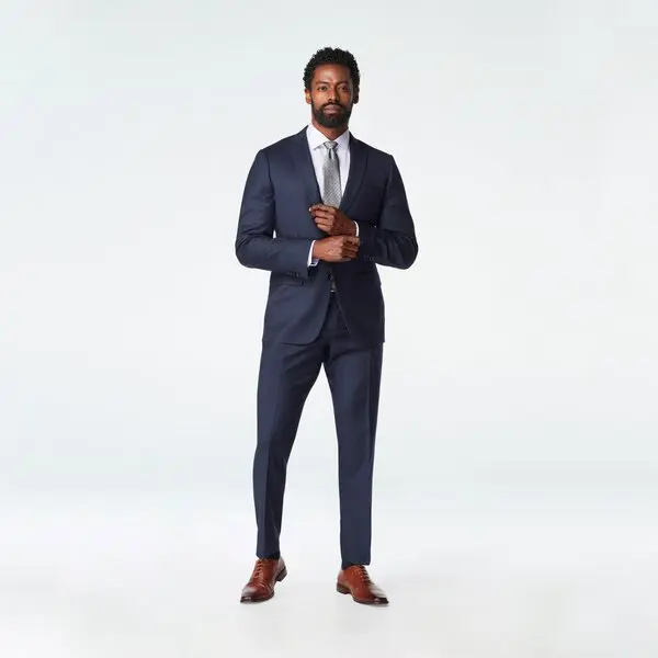 INDOCHINO Highbridge Nailhead Navy Suit - Blue