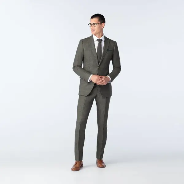 INDOCHINO Monza Royal Flannel Suit - Olive