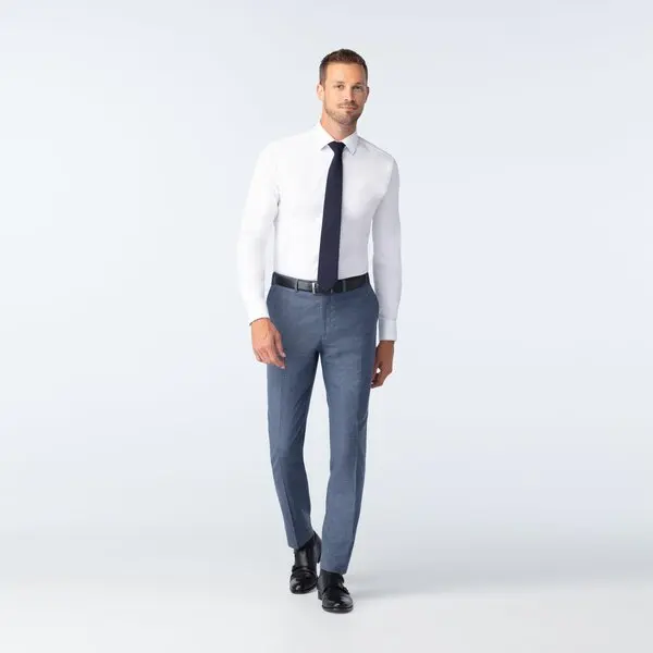 INDOCHINO Monza Royal Flannel Stone Pants - Blue