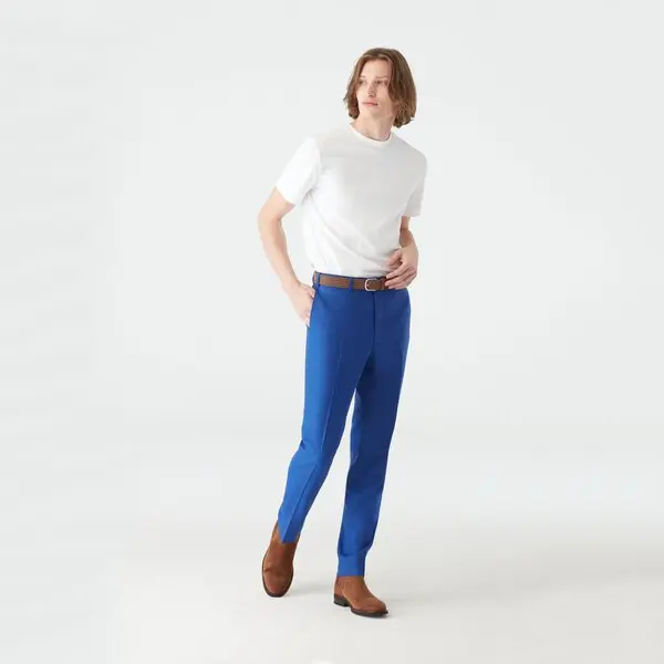INDOCHINO Knotting Birdseye Deep Pants - Blue