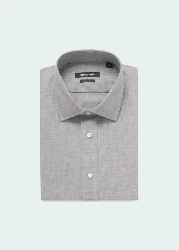 INDOCHINO Dilham Melange Light Shirt - Gray