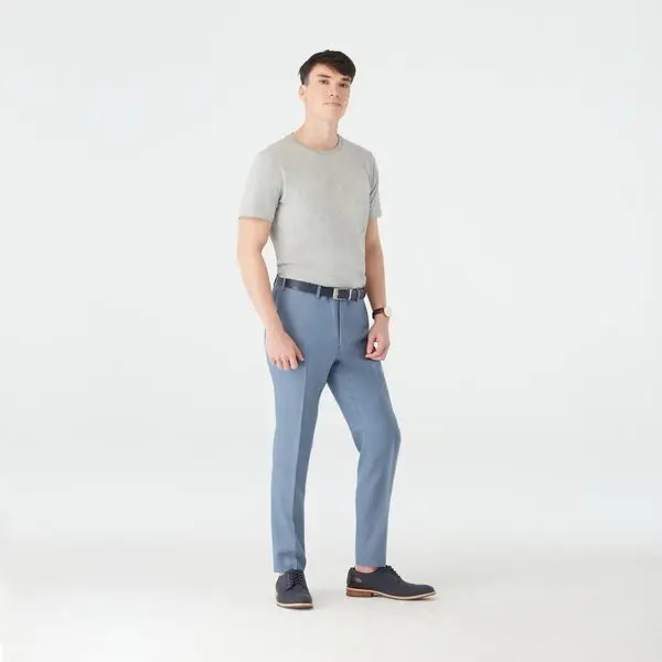 INDOCHINO Knotting Birdseye Light Pants - Blue