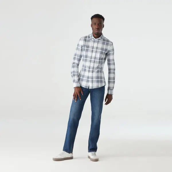 INDOCHINO Kirkley Plaid Casual Shirt - Navy