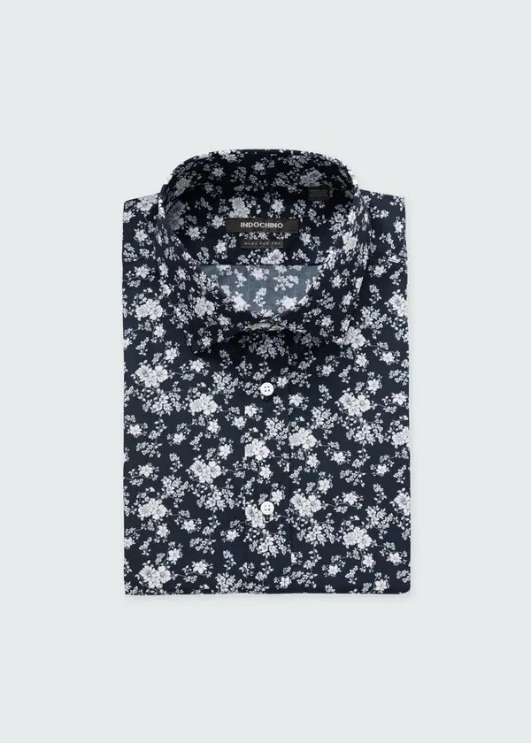 INDOCHINO Kettleby Floral Shirt - Navy