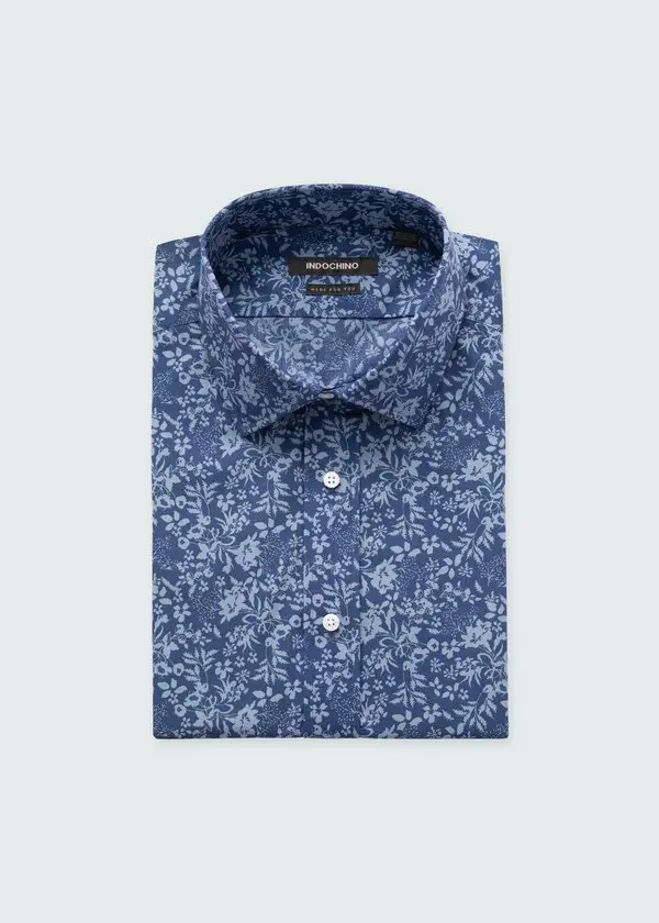 INDOCHINO Kettleby Floral Shirt - Blue