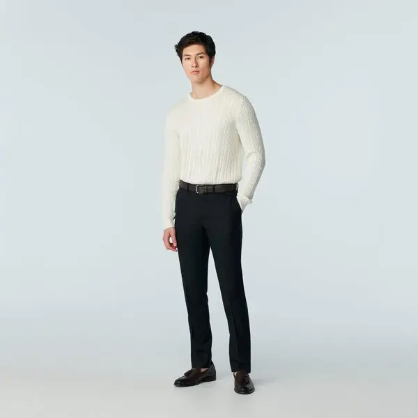 INDOCHINO Haddington Wool Silk Pants - Black