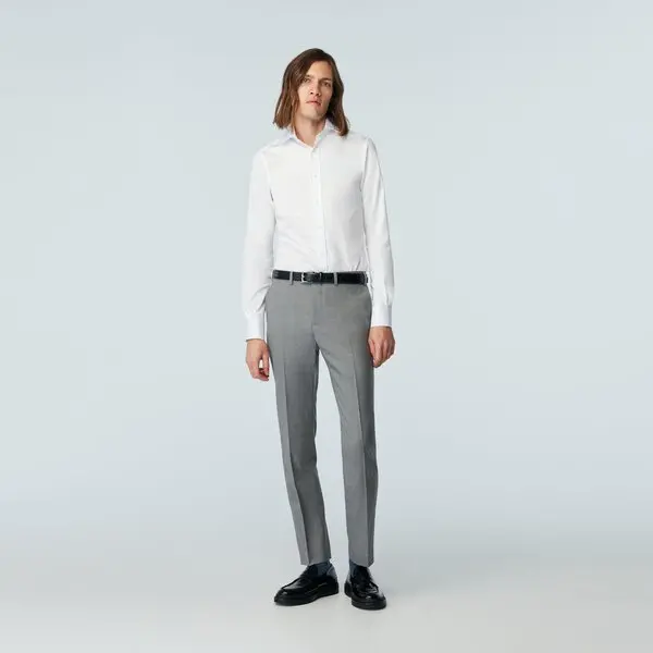 INDOCHINO Haddington Wool Silk Light Pants - Gray