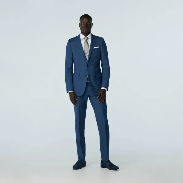 INDOCHINO Haddington Wool Silk Suit - Blue