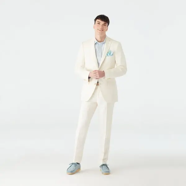 INDOCHINO Kentford Linen Silk Blazer - Ivory