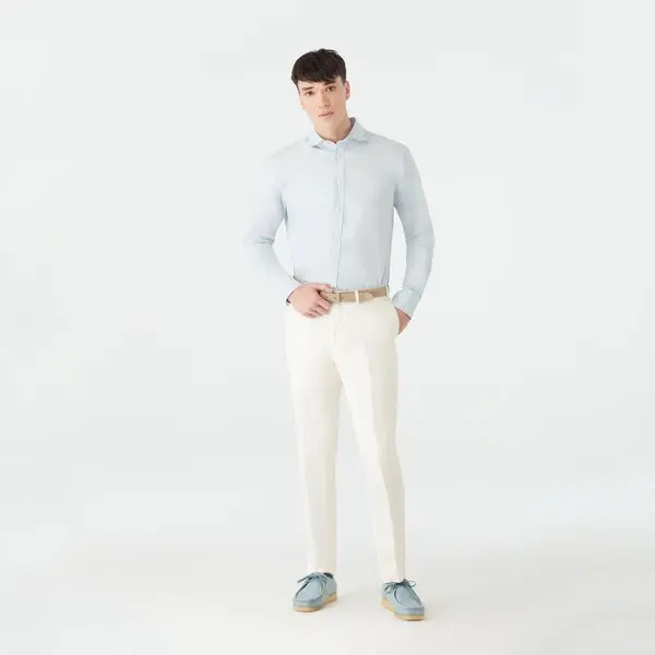 INDOCHINO Kentford Linen Silk Pants - Ivory