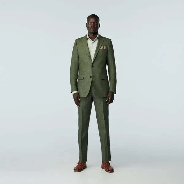 INDOCHINO Madesimo Linen Olive Blazer
