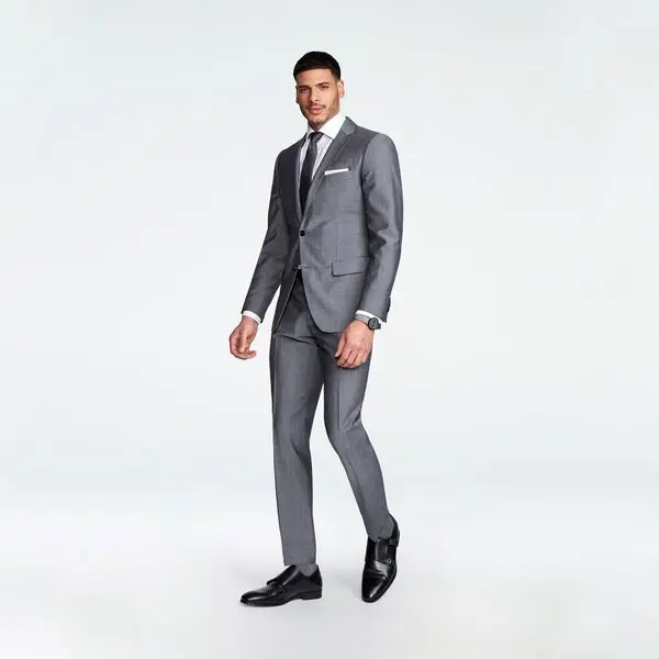 INDOCHINO Hamilton Sharkskin Suit - Gray