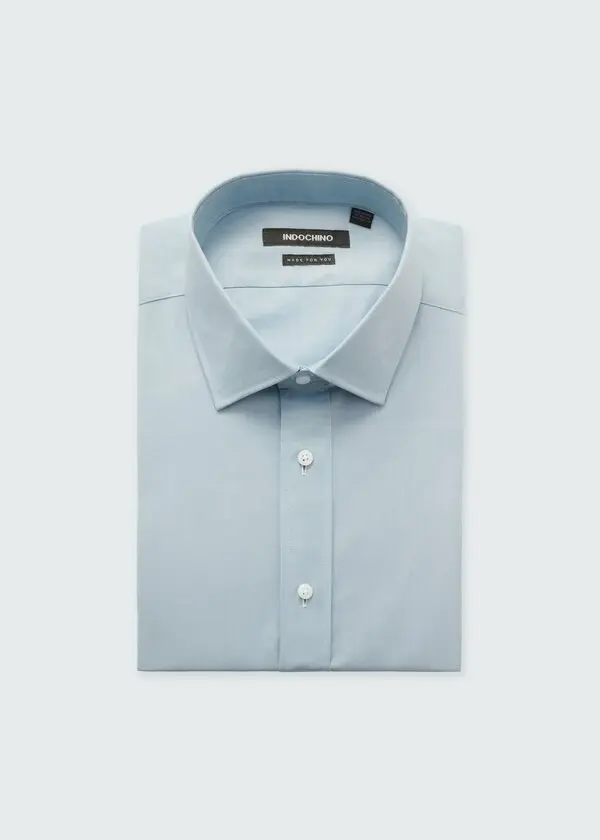 INDOCHINO Hailey Cotton Stretch Shirt - Blue