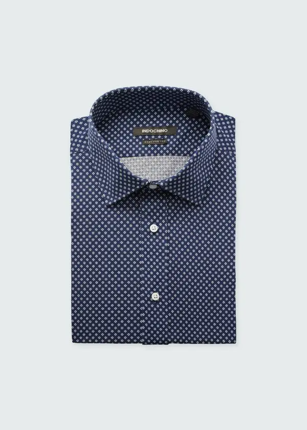INDOCHINO Jacob Micro Floral Shirt - Navy