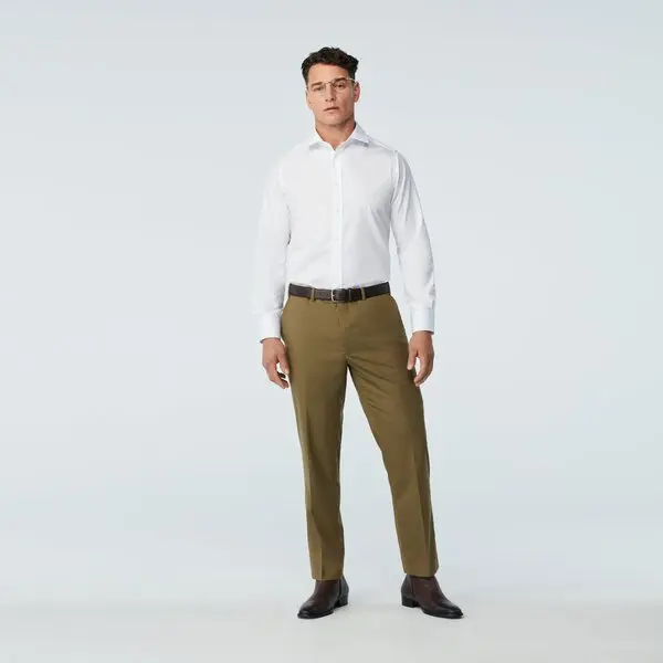 INDOCHINO Howell Wool Stretch Light Pants - Olive