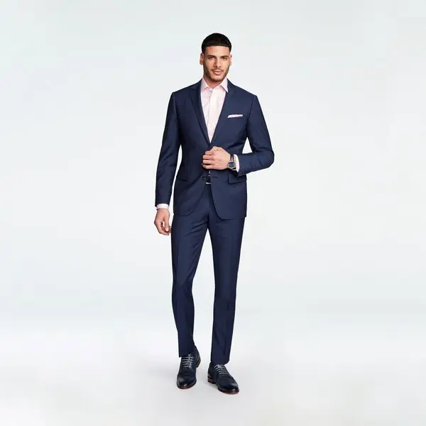 INDOCHINO Hamilton Sharkskin Suit - Blue