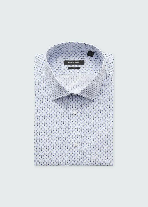 INDOCHINO Jacob Dobby Shirt - Blue
