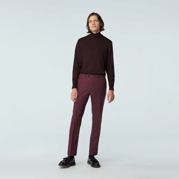 INDOCHINO Howell Wool Stretch Mauve Pants - Purple