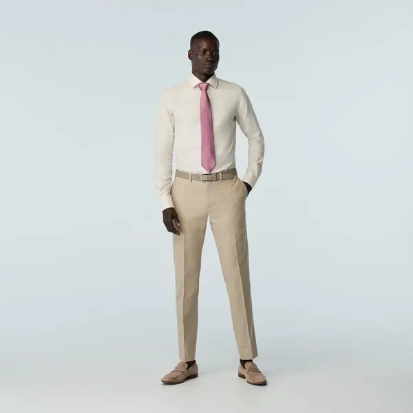 INDOCHINO Montella Wool Cotton Silk Pants - Sand