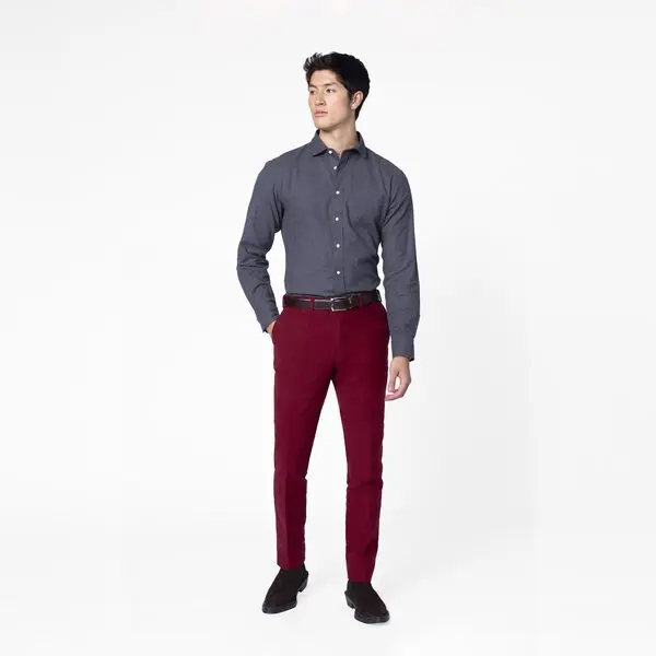 INDOCHINO Fleetwood Moleskin Pants - Burgundy