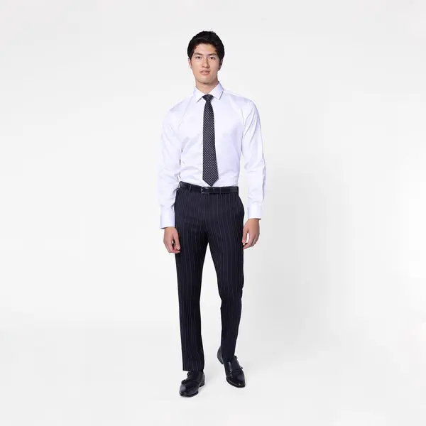 INDOCHINO Harrogate Chalk Stripe Pants - Black
