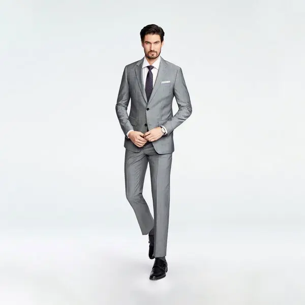 INDOCHINO Hamilton Sharkskin Light Blazer - Gray