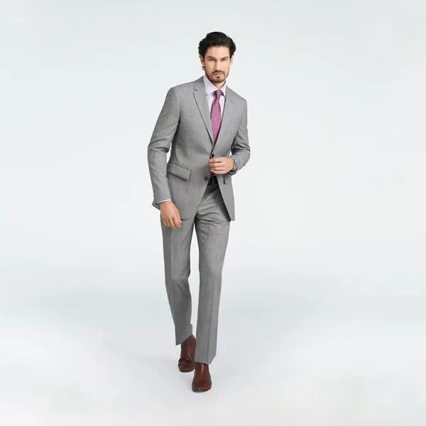 INDOCHINO Hayle Sharkskin Light Suit - Gray