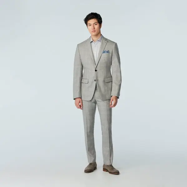 INDOCHINO Lydney Check Light Blazer - Gray