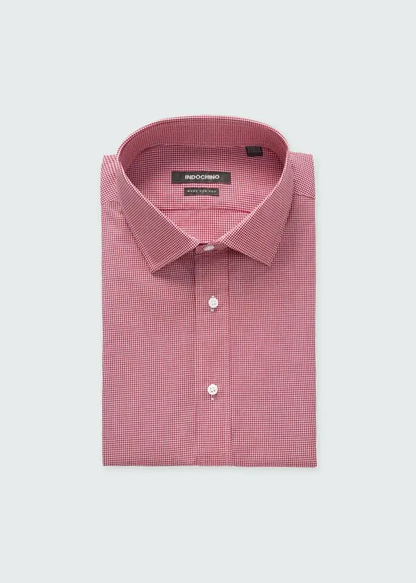 INDOCHINO Hanwell Mini Gingham Shirt - Red