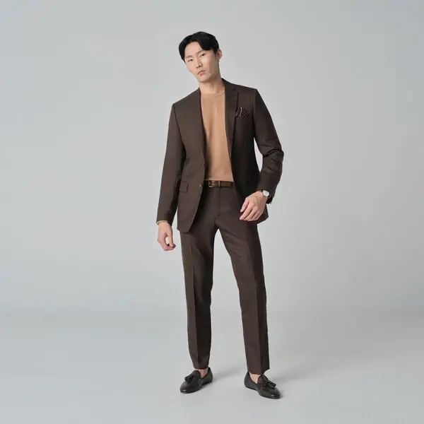 INDOCHINO Harrogate Dark Suit - Brown
