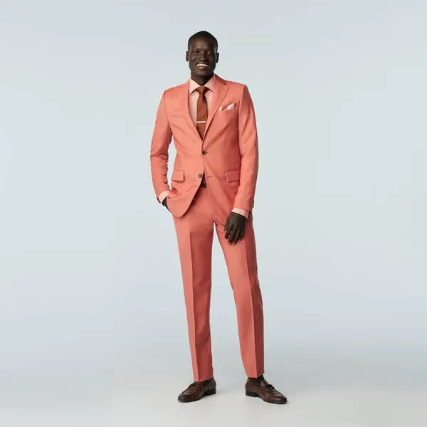 INDOCHINO Hamilton Sharkskin Apricot Blazer