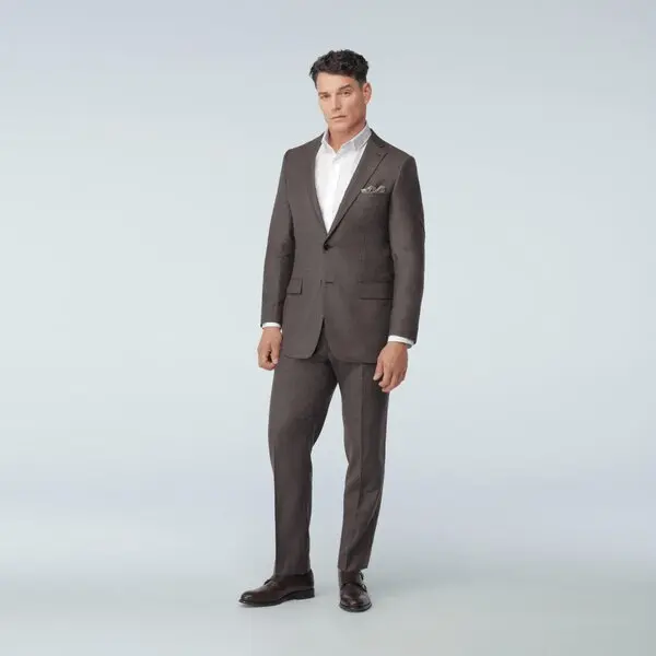INDOCHINO Motta Basketweave Suit - Brown