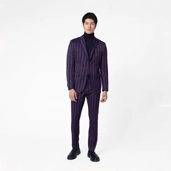 INDOCHINO Java Stripe And Tobacco Blazer