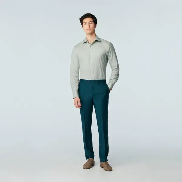 INDOCHINO Hamilton Sharkskin Pants - Teal