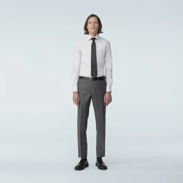 INDOCHINO Motta Basketweave Charcoal Pants - Gray