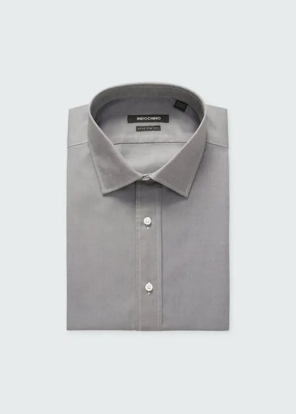 INDOCHINO Hailey Cotton Stretch Shirt - Gray