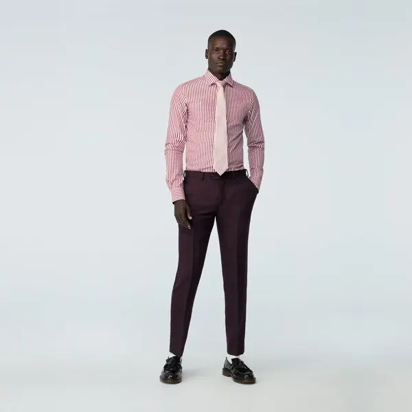 INDOCHINO Northfield Basketweave Pants - Burgundy