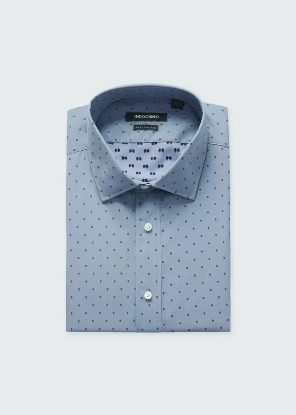 INDOCHINO Hyde Dobby Shirt - Blue