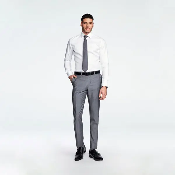 INDOCHINO Hamilton Sharkskin Pants - Gray