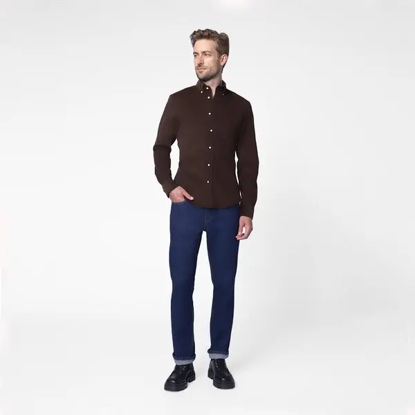 INDOCHINO Fairwood Corduroy Casual Shirt - Brown