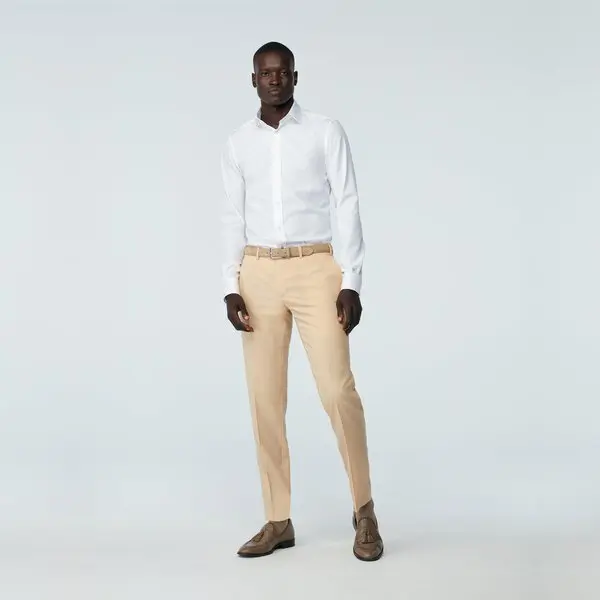 INDOCHINO Norwich Wool Stretch Pants - Sand
